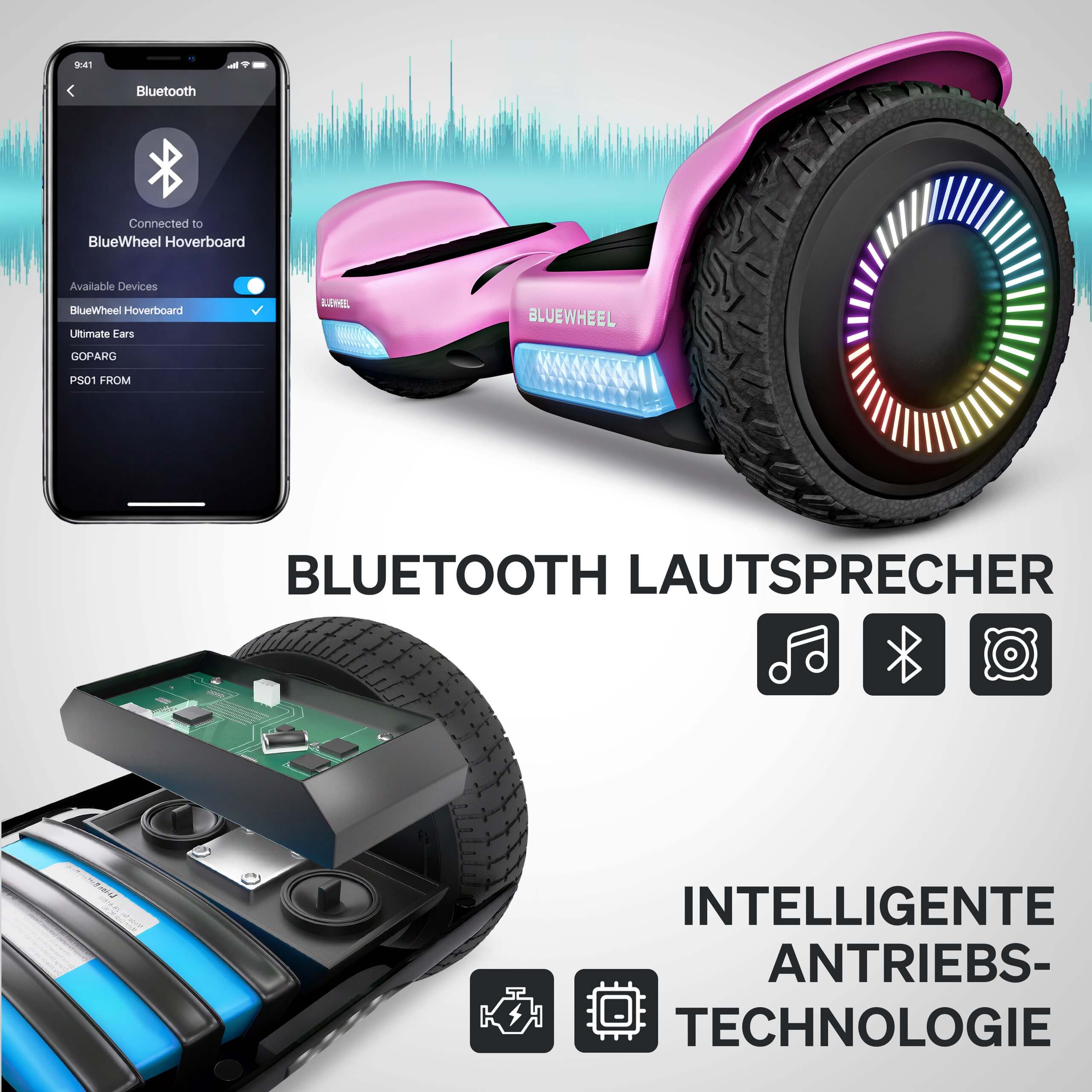 HX720 Hoverboard Rosa | Rose Sky | BW_HX720_RS